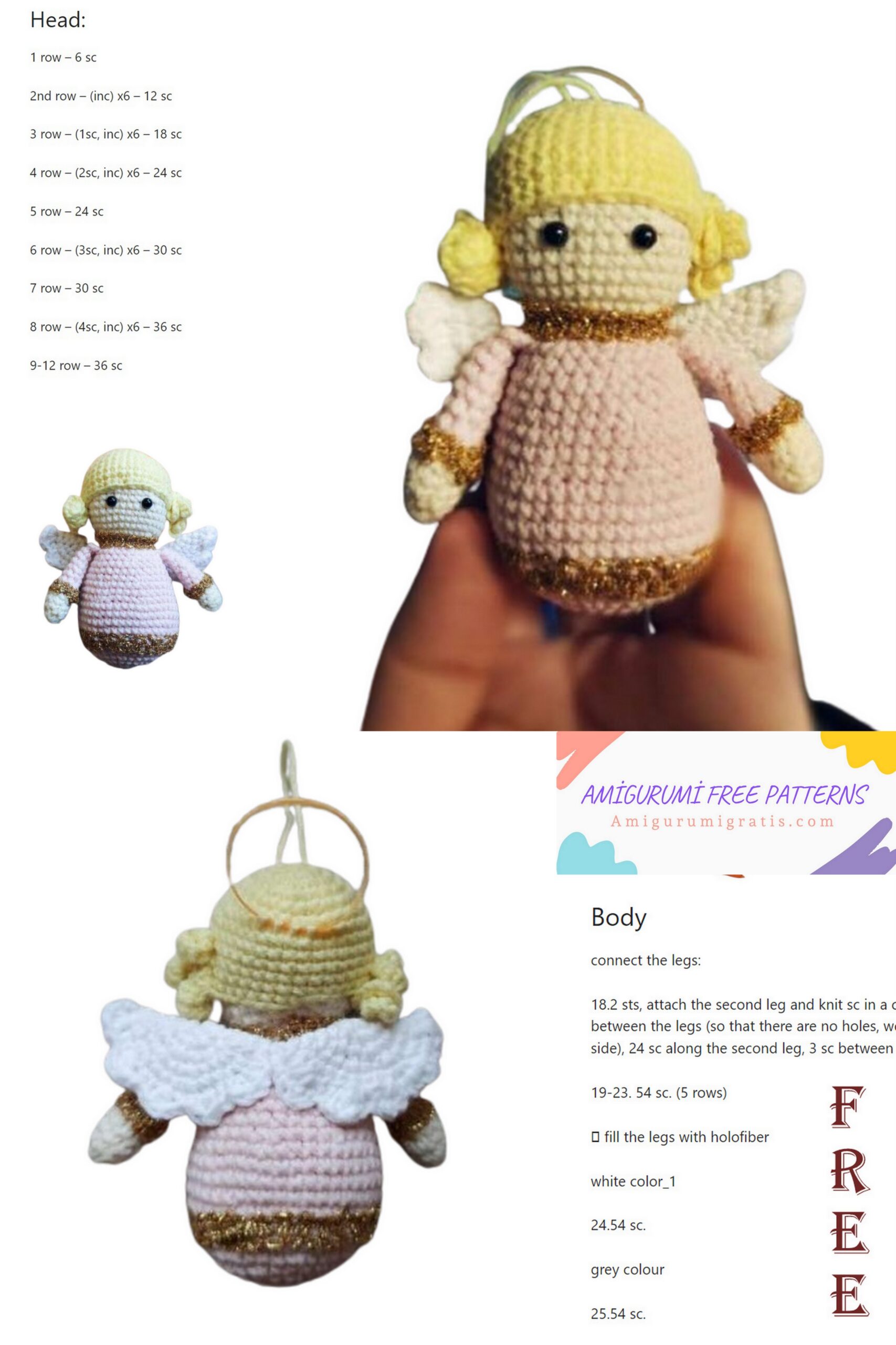Amigurumi Angel Doll Free Pattern - Amigurumi Pattern