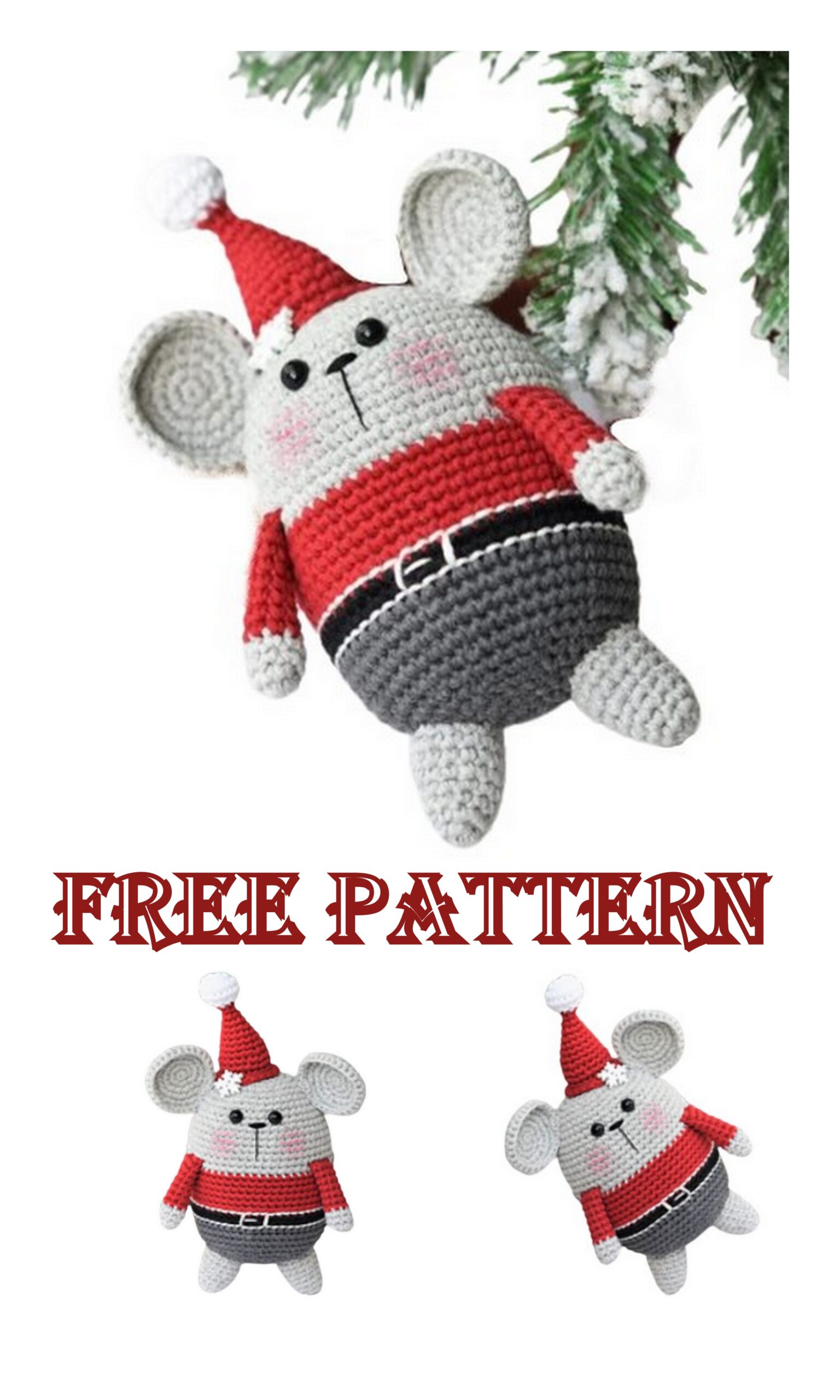 Amigurumi Santa Mouse Free Pattern – Amigurumi Pattern