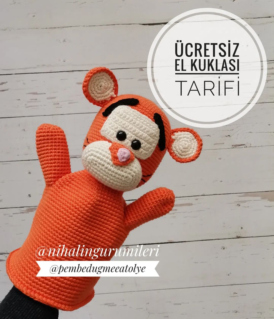 Amigurumi Tiger Hand Puppet Free Pattern - Amigurumi Pattern