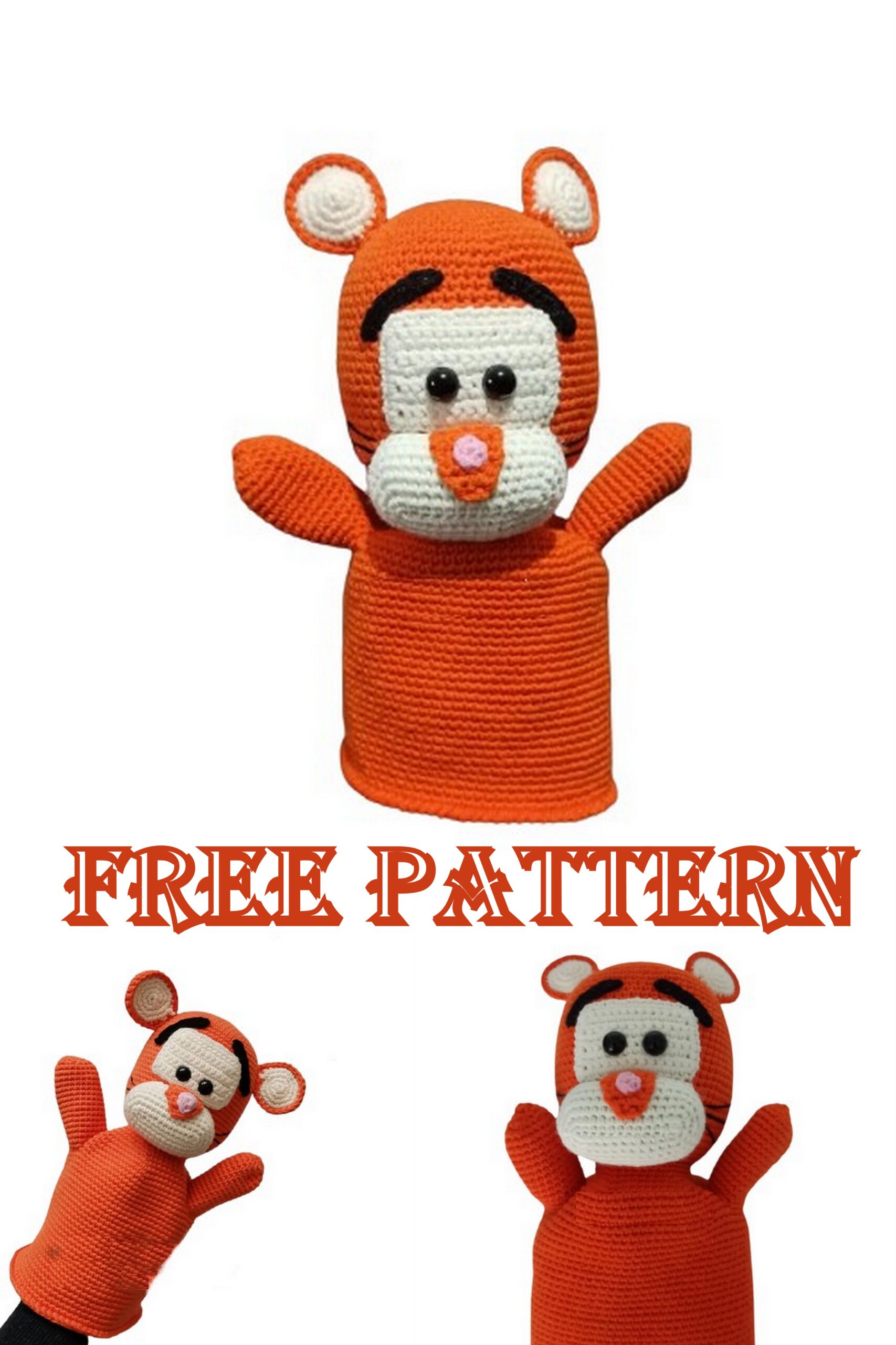 Amigurumi Tiger Hand Puppet Free Pattern - Amigurumi Pattern