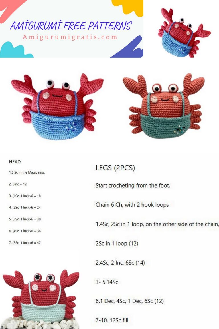 Amigurumi Crab Free Pattern – Amigurumi Pattern