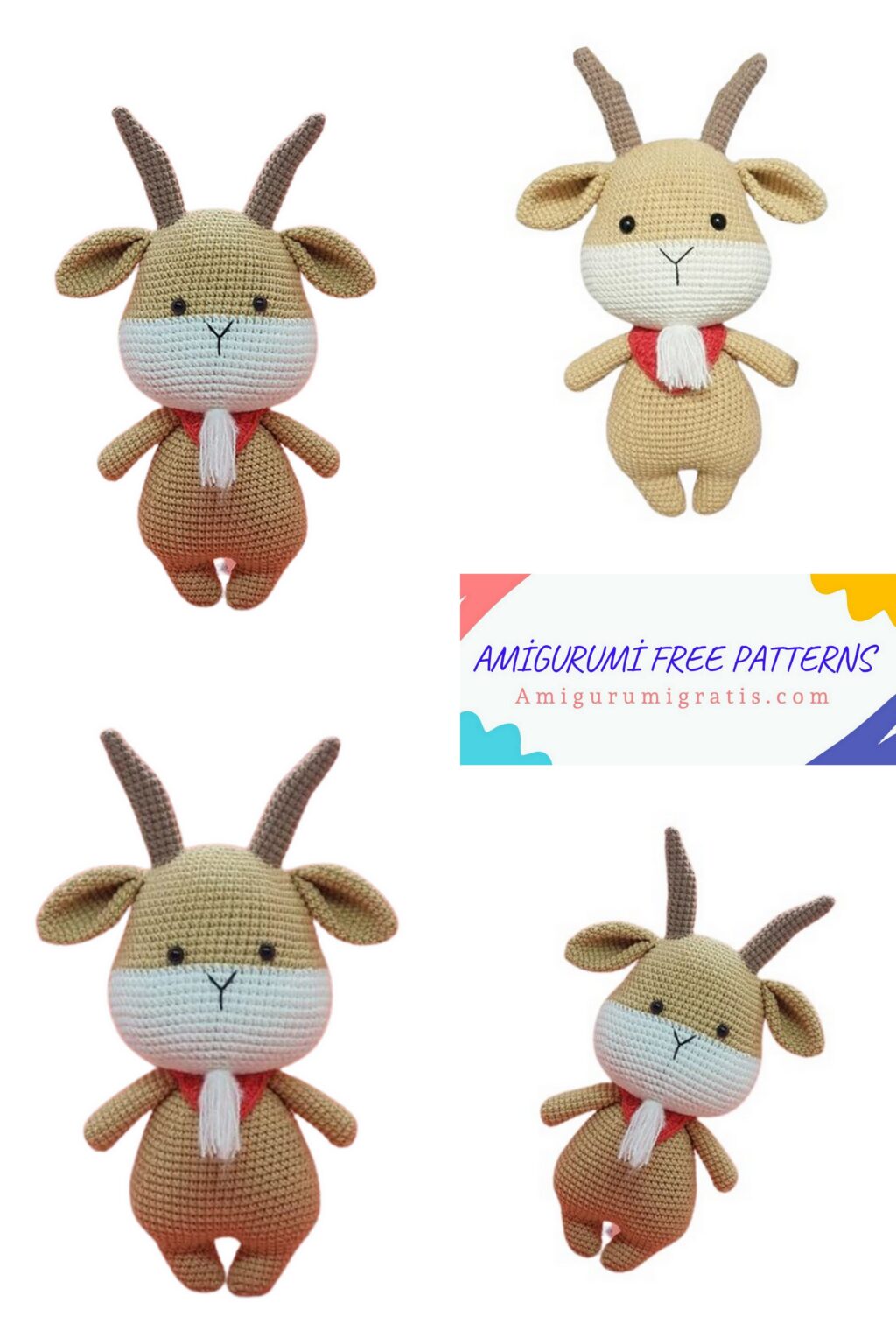 Amigurumi Cute Goat Free Pattern - Amigurumi Pattern
