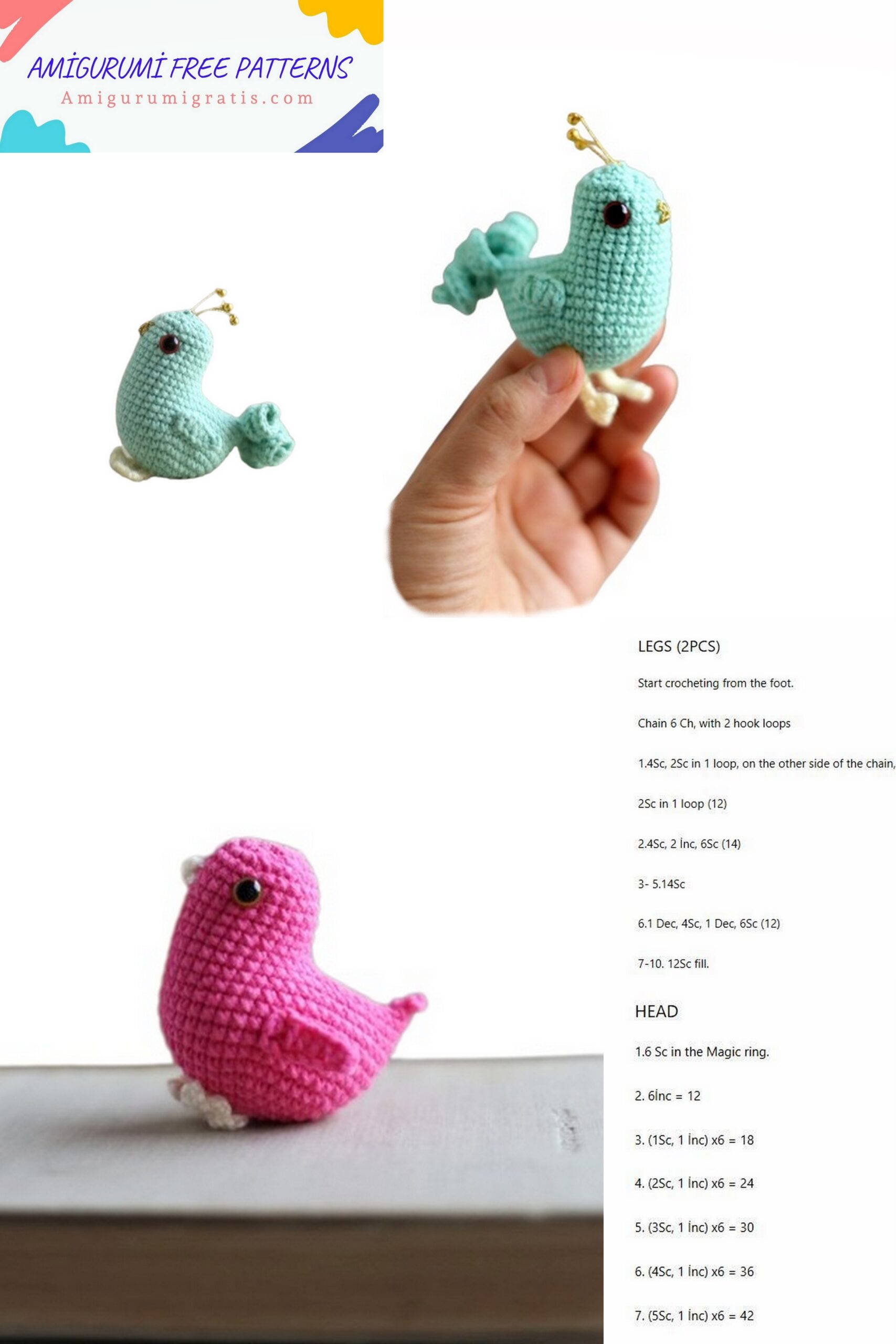 Amigurumi Birdies Free Pattern – Amigurumi Pattern