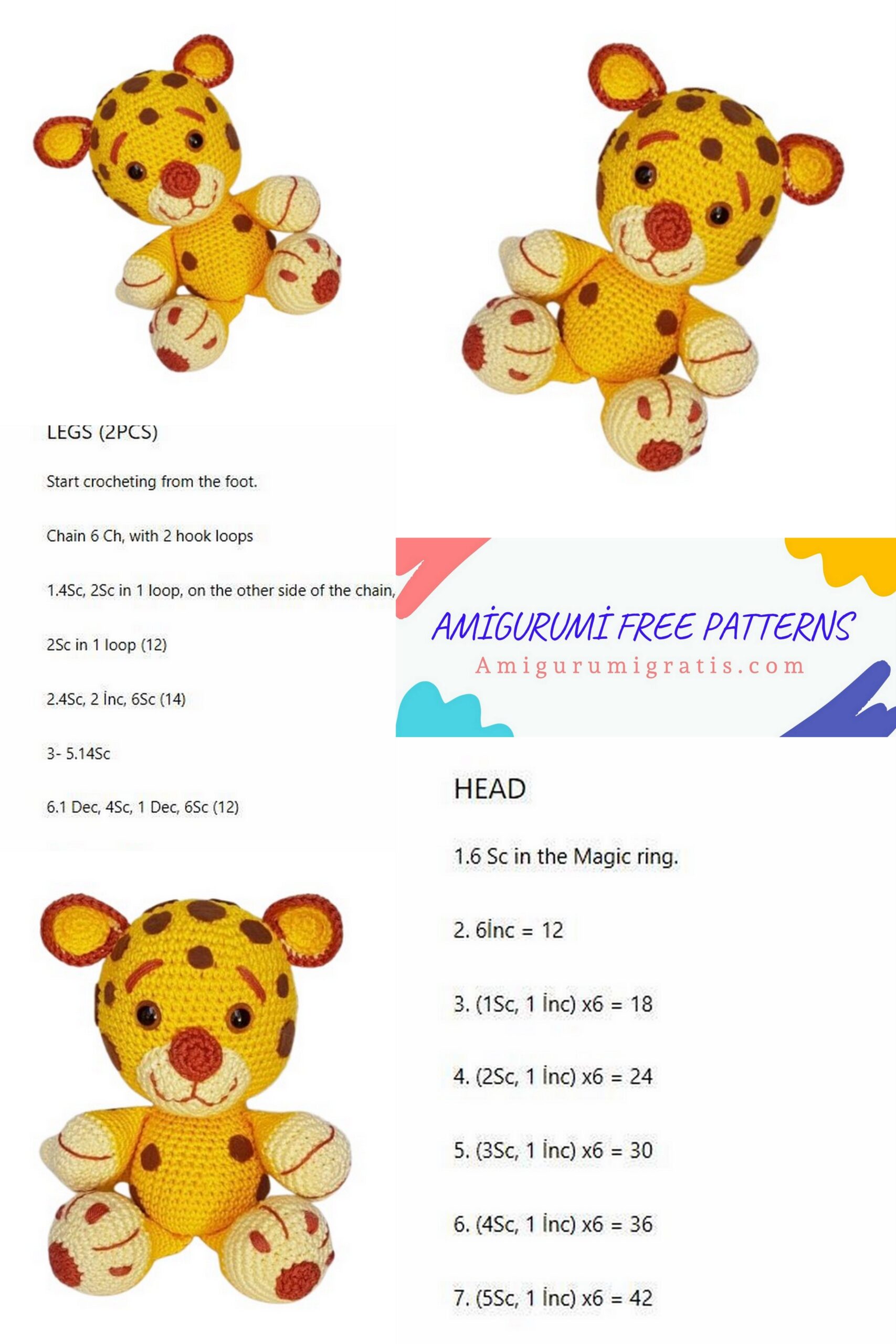 Leopard Amigurumi Free Pattern – Amigurumi Pattern