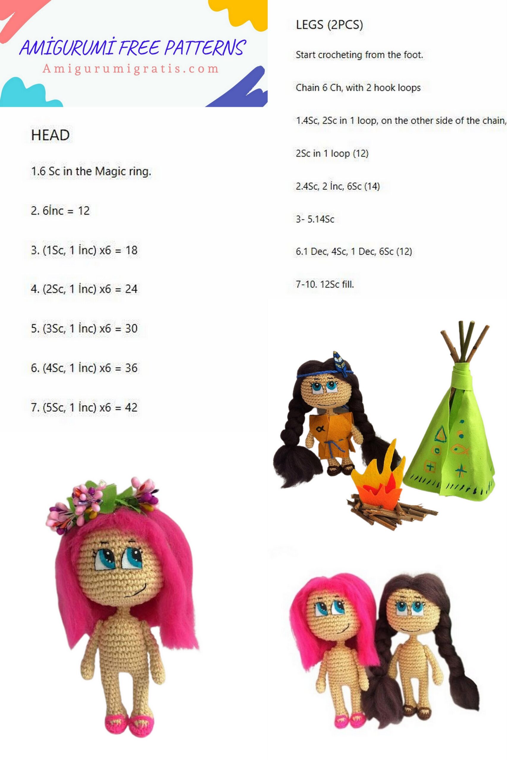 Amigurumi Small Doll Free Crochet Pattern – Amigurumi Pattern