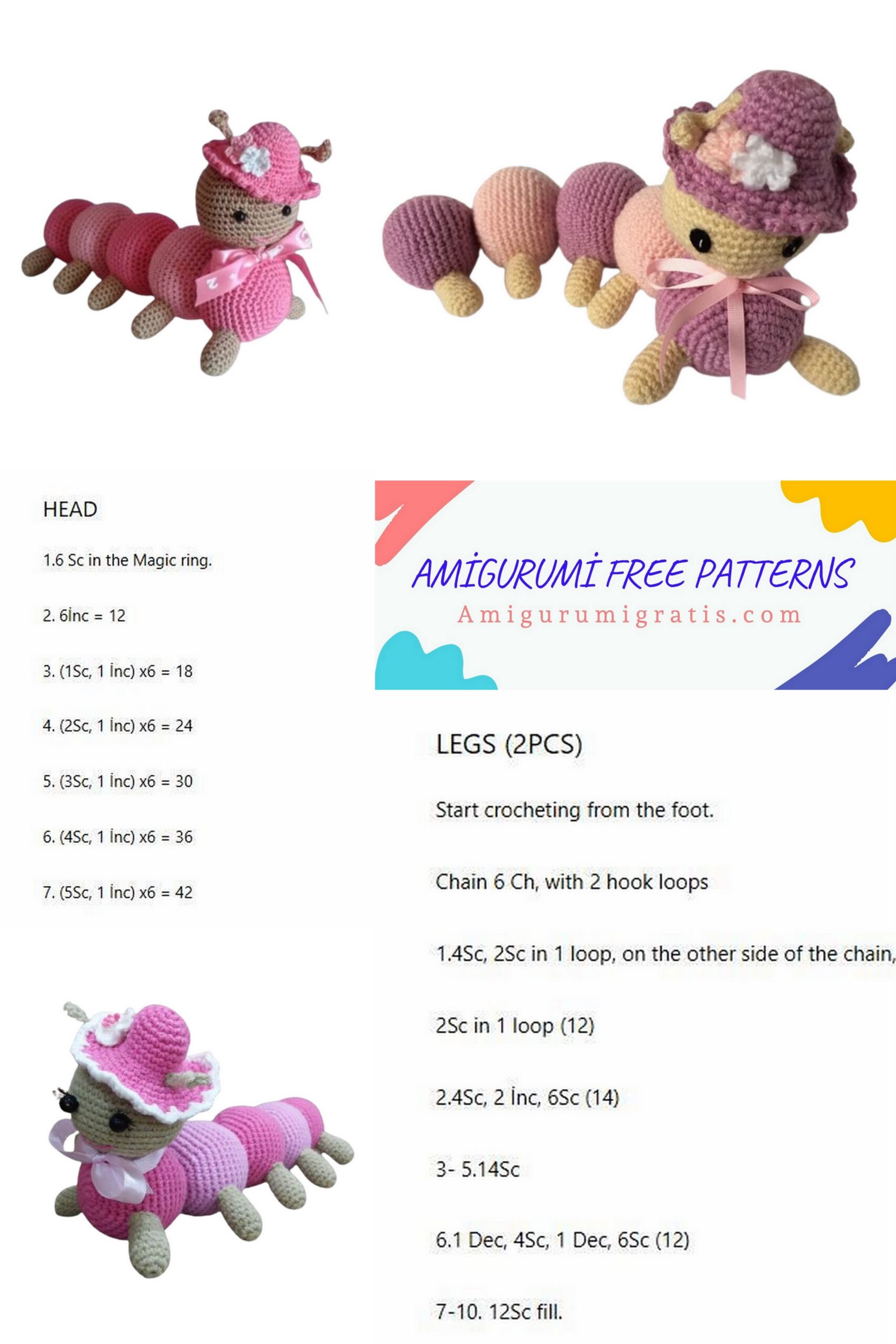 Amigurumi Daisy Caterpillar Free Pattern – Amigurumi Pattern