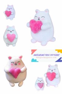 Amigurumi Easy Kitten with Heart Free Pattern – Amigurumi Pattern