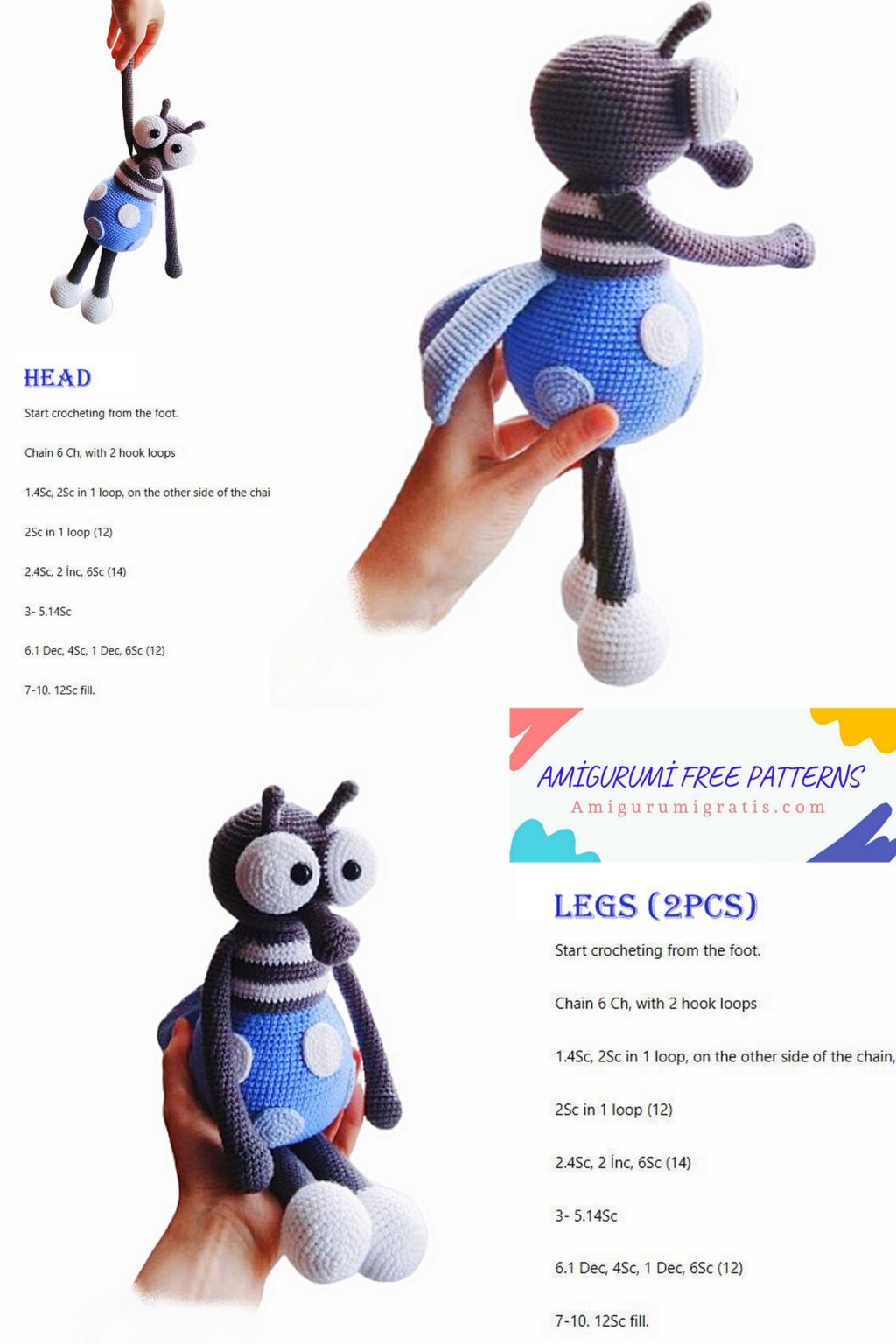 Crochet Mosquito Amigurumi Free Pattern – Amigurumi Pattern