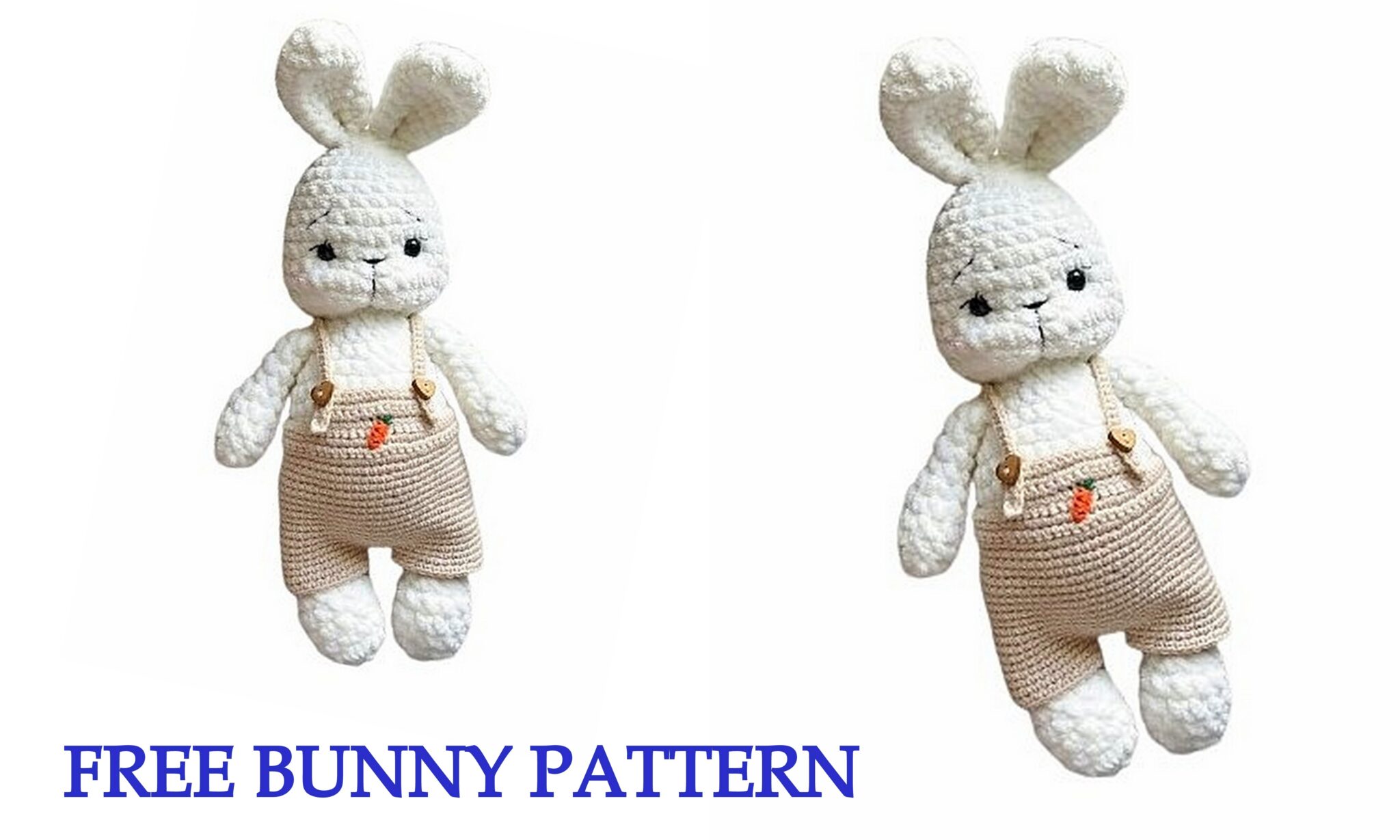 Crochet Bunny in overalls Amigurumi Pattern - Amigurumi Pattern