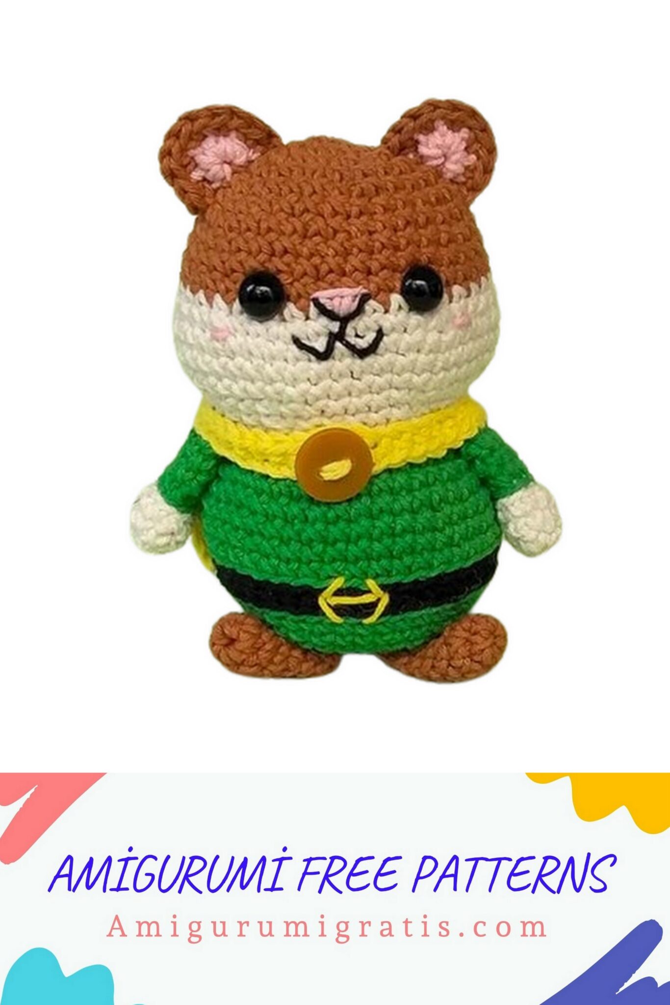 Hugo The Hamster Amigurumi Pattern- Crochet Hamster – Amigurumi Pattern