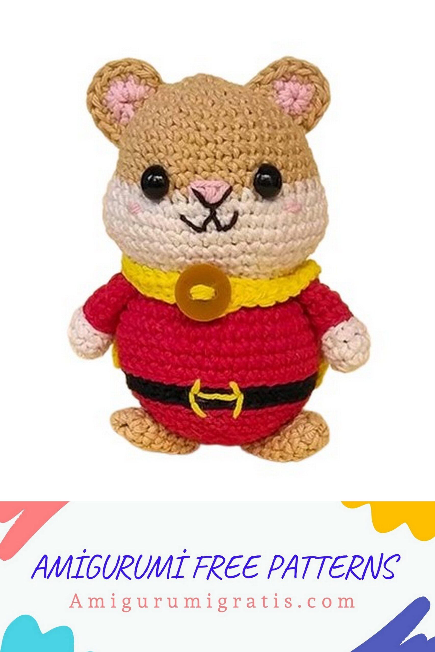 Hugo The Hamster Amigurumi Pattern- Crochet Hamster – Amigurumi Pattern