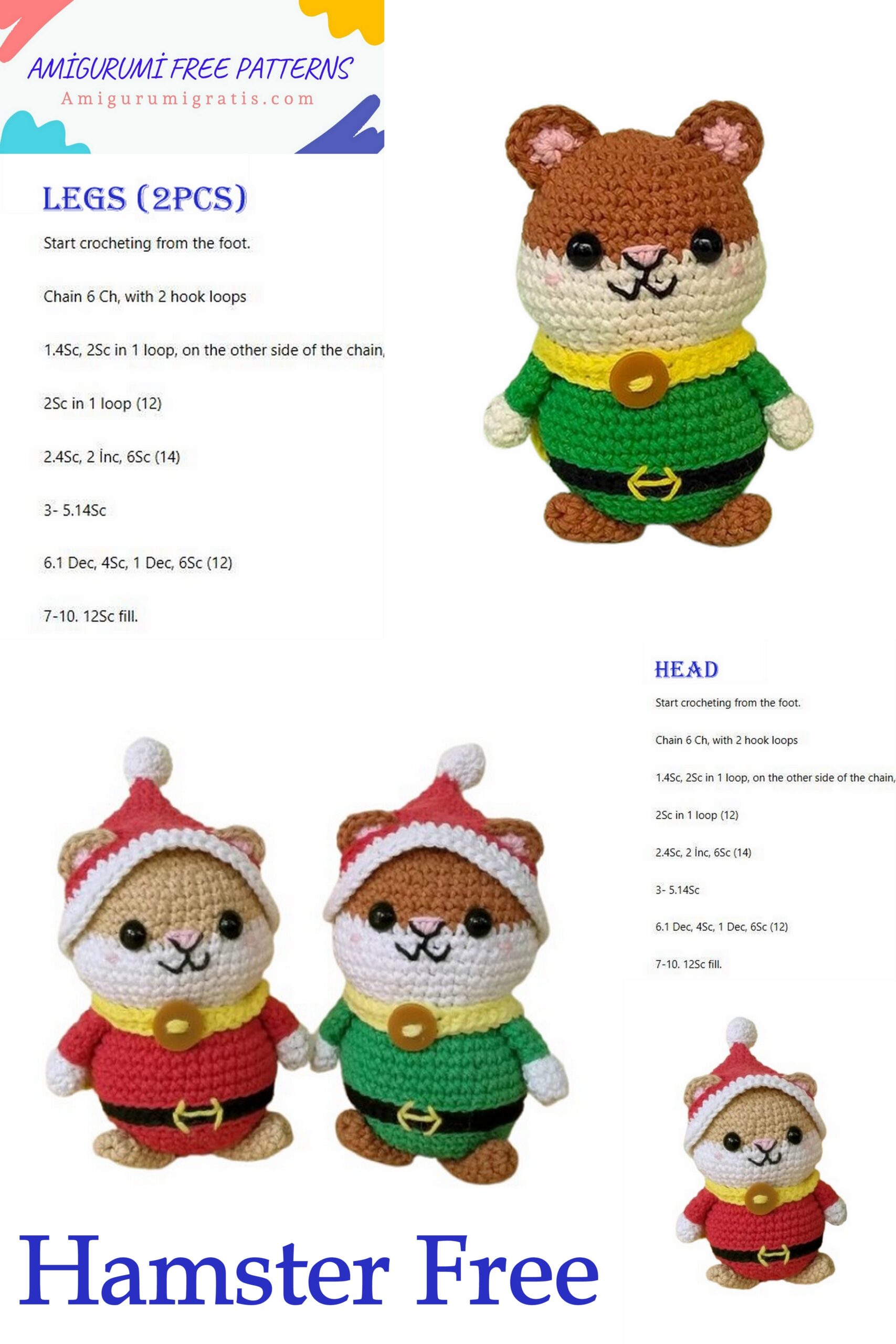 Hugo The Hamster Amigurumi Pattern- Crochet Hamster – Amigurumi Pattern