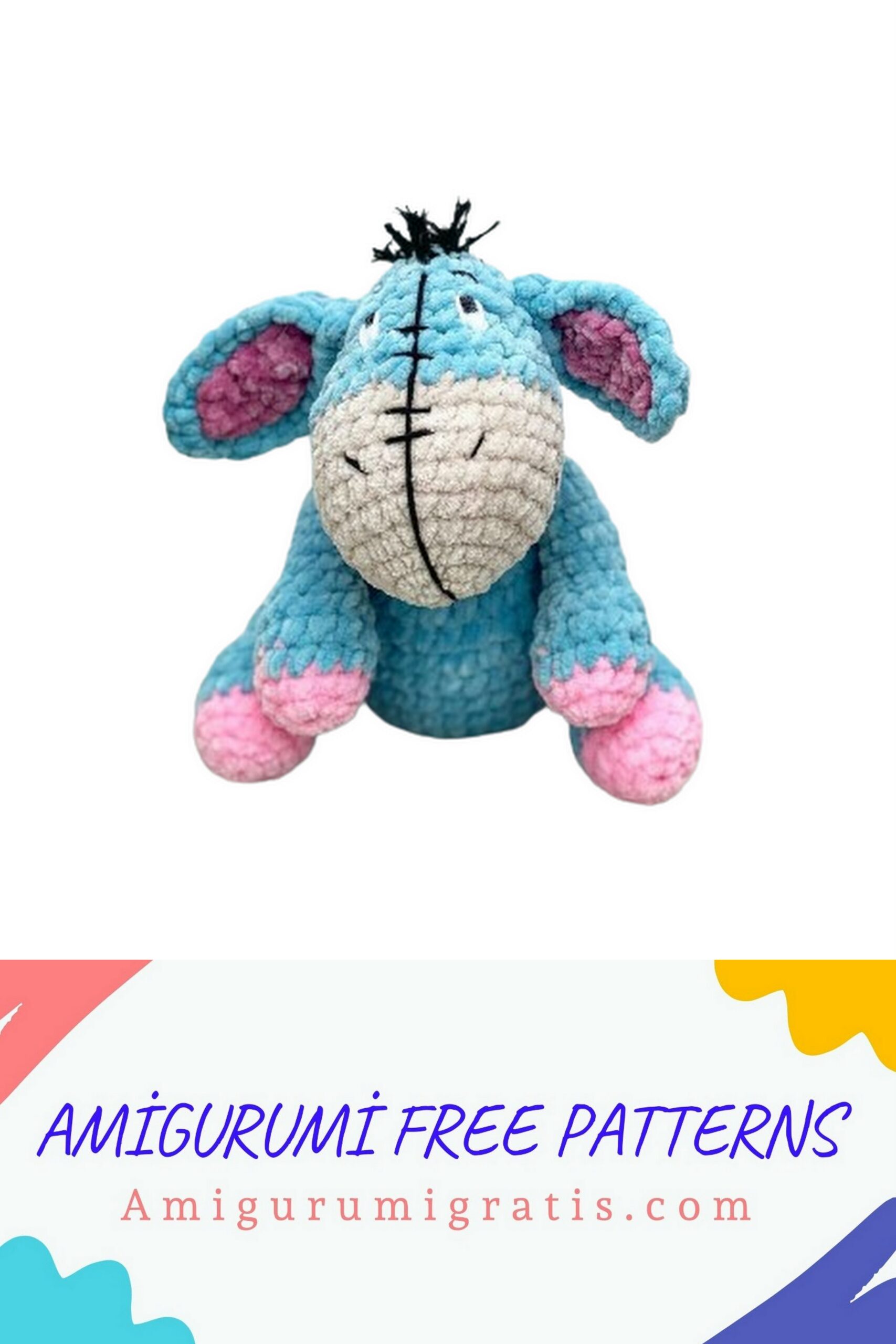 Crochet Eeyore Plush Amigurumi Free Pattern – Amigurumi Pattern