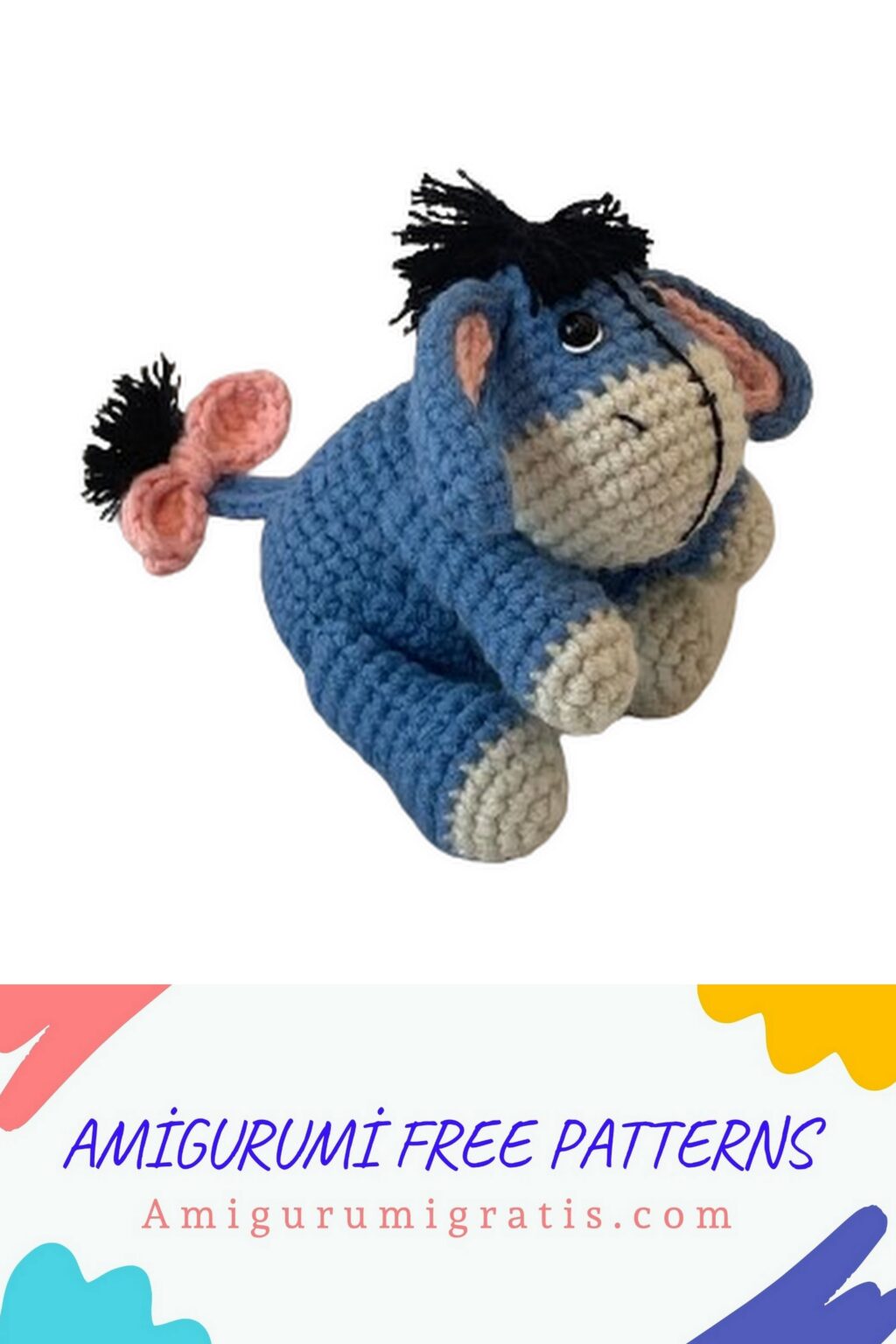Crochet Eeyore Plush Amigurumi Free Pattern – Amigurumi Pattern