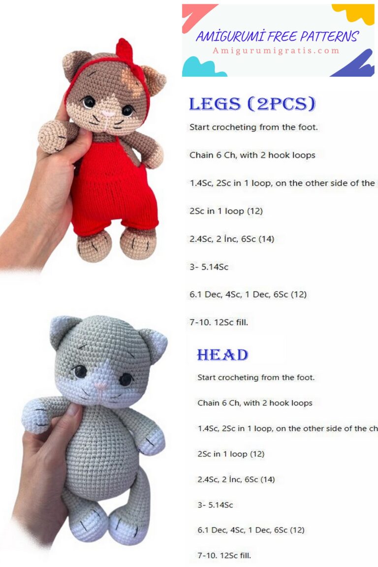 Crochet Kitten Master Class free pattern – Amigurumi Pattern