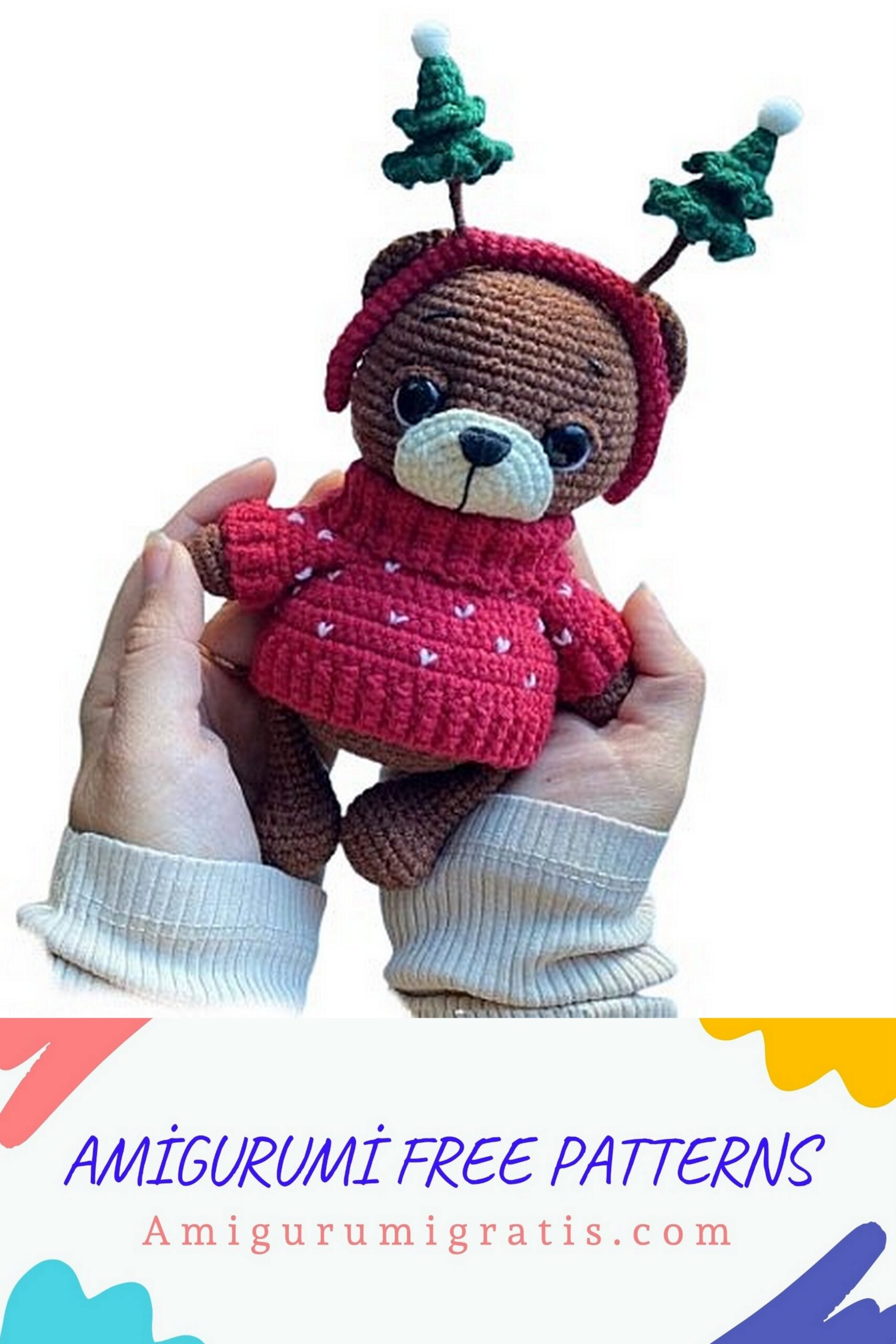 Christmas bear Crochet Free Pattern – Amigurumi Pattern