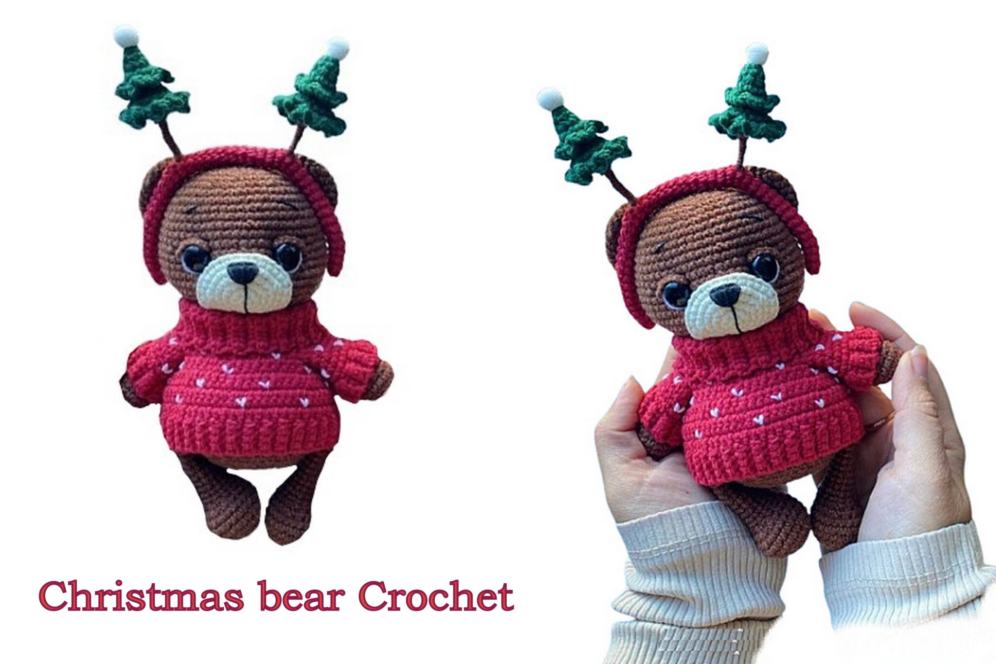 Christmas bear Crochet Free Pattern – Amigurumi Pattern
