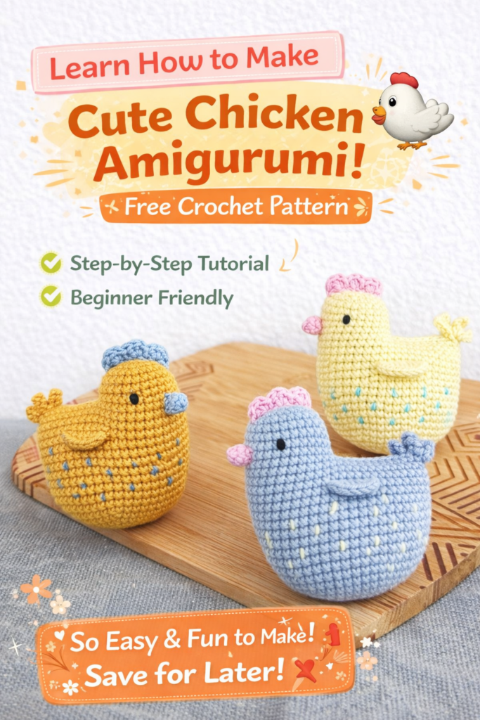 Cute Chicken Amigurumi Free Crochet Pattern - Amigurumi Pattern
