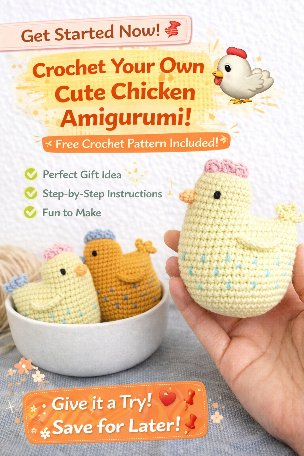 Cute Chicken Amigurumi Free Crochet Pattern – Amigurumi Pattern