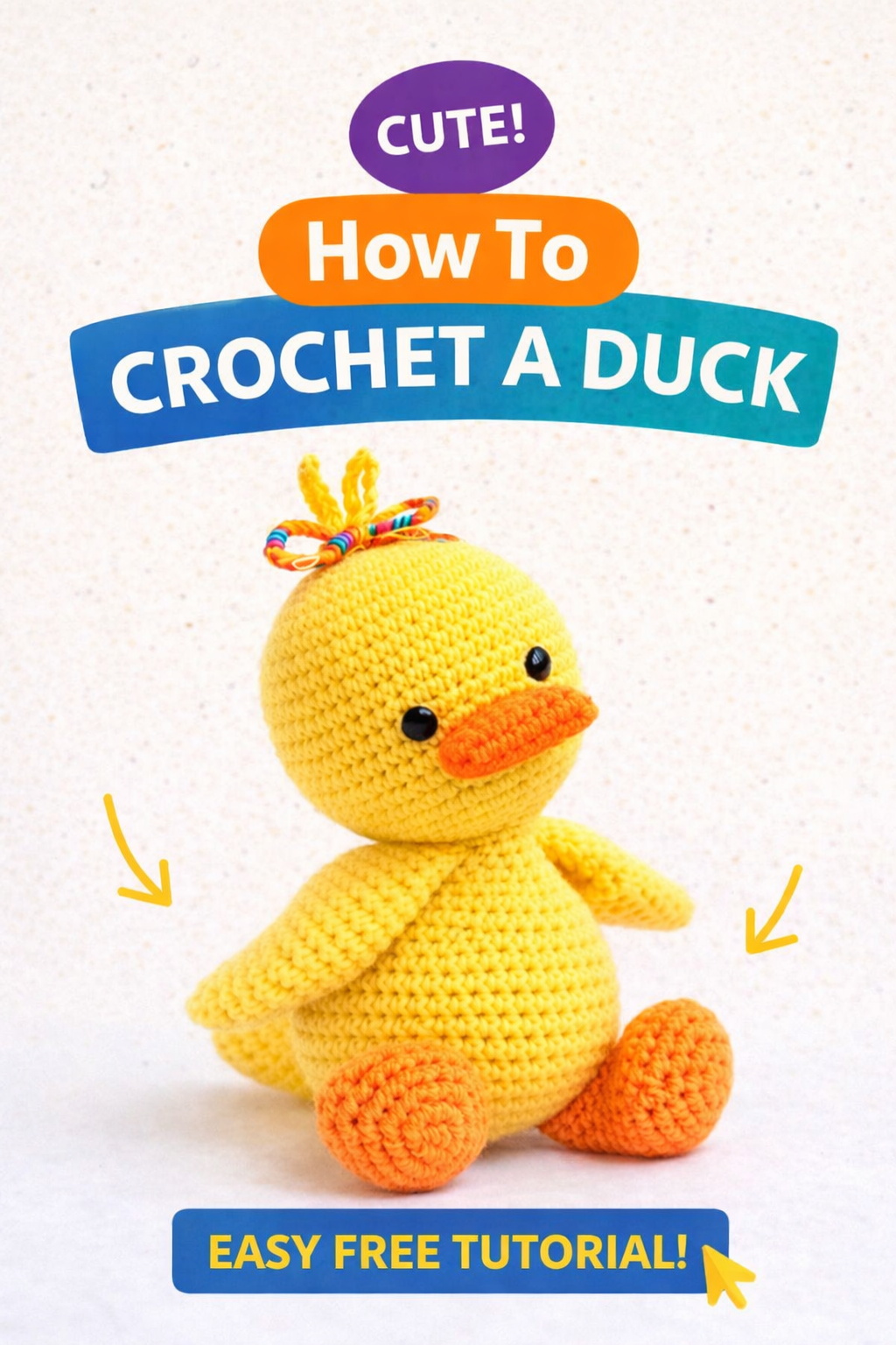 Duck Amigurumi Pattern – Cute Crochet Duck Toy – Amigurumi Pattern