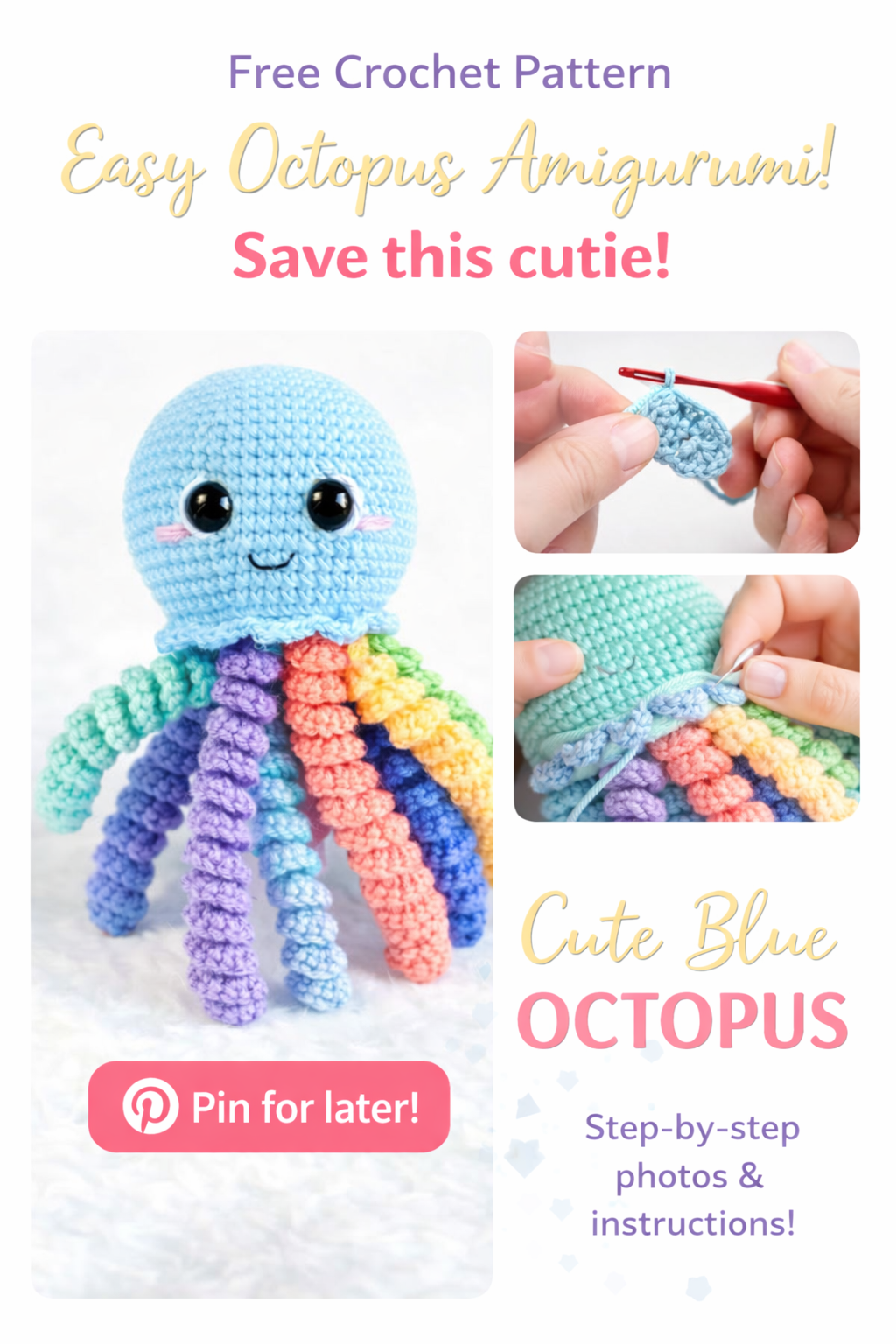 Octopus Amigurumi Free Pattern | Fast & Easy Crochet Toy – Amigurumi ...